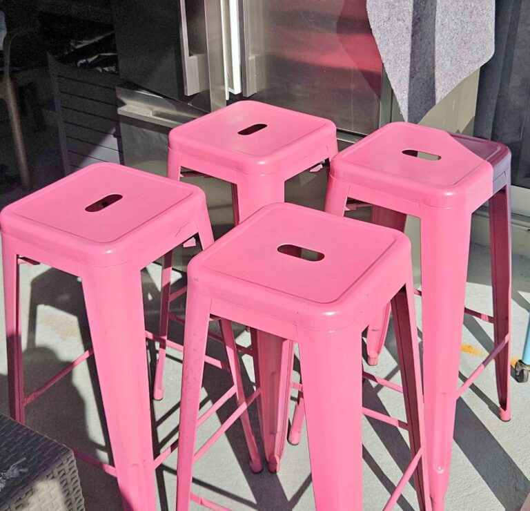 Pink Bar Stool Rental Miami | 30” Metal Bar Stools for Events - Party ...